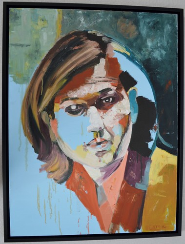 OFER SAMRA ORIGINAL OIL AND ACRYLIC PAINTING TZLPI LIVNI 30"X40" W/COA ...