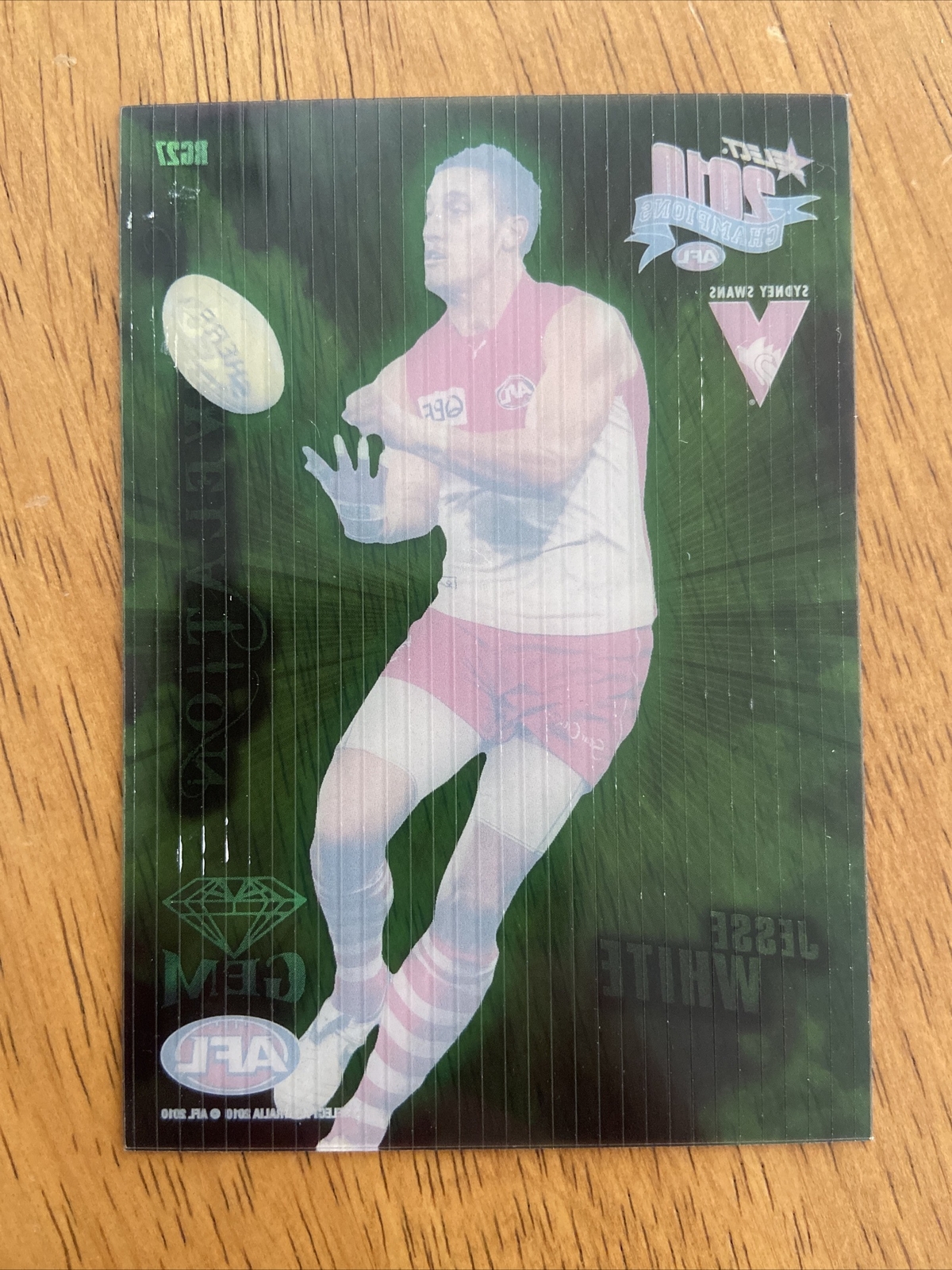 AFL Select 2010 Champions Jesse White Sydney Swans Revelation GEM Card ...