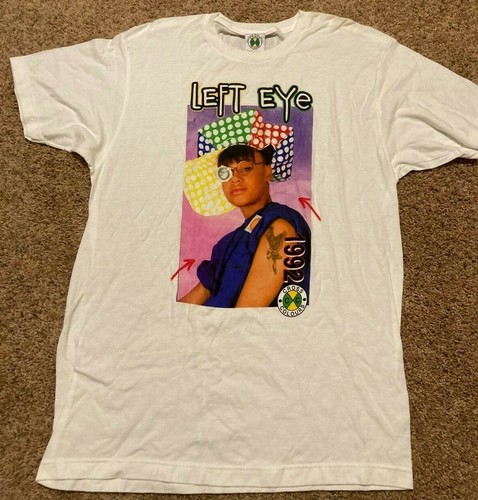 NEW Mens Large Cross Colours TLC Left Eye White T-Shirt New with Tags ...