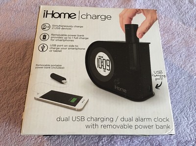 iHome | charge iH402B Dual USB charging Dual Alarm Clock | eBay