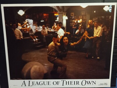 Lobby Card 1992 LEAGUE OF THEIR OWN Madonna airborne dancing baseball ...
