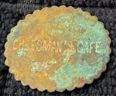 Vintage Cheesman's Cafe Covington Kentucky Good for 5c at the Bar Token ...