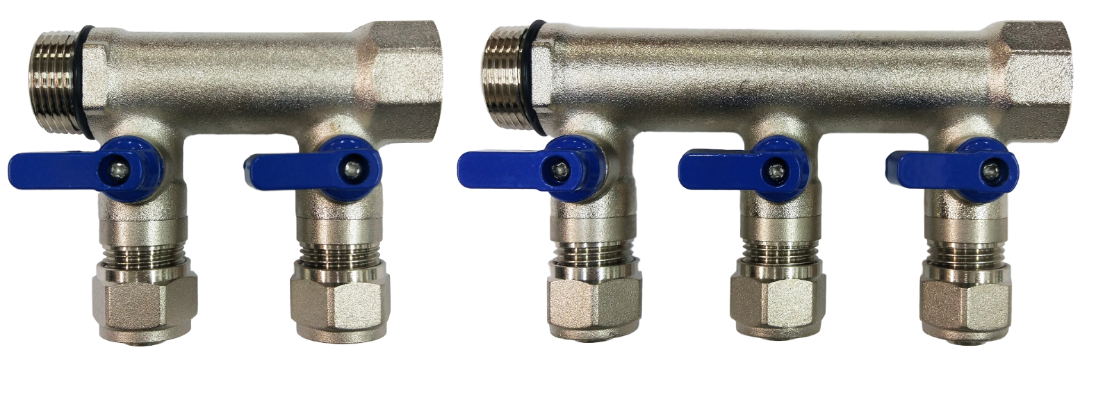 3/4" 5-Loops Blue Ball Valve Brass Pex Manifold, blue handle for 1/2 ...