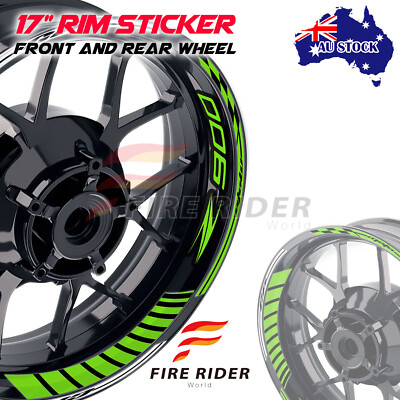 Green AA02 17 inch Wheel Rim Decal Stripes Sticker For Kawasaki Z900 ...