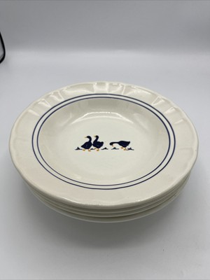 Ceramica Castellania Blue Geese Goose Soup Bowls Vintage Italy Set of 4 ...