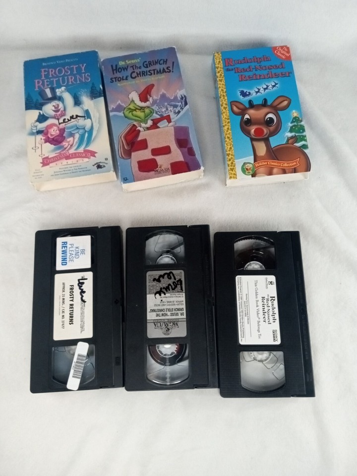 Vintage Christmas VHS Lot The Grinch,Rudolph,And Frosty | eBay