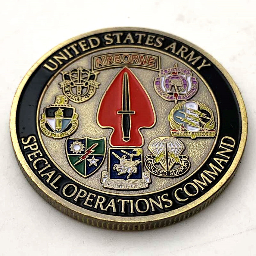US Military Army Special Operations Command Challenge Coin Collection ...