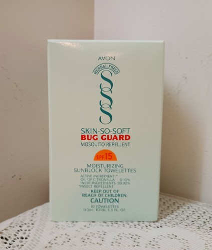 Avon Skin-So-Soft Bug Guard 10 Moisturizing Sunblock Towelettes 1999 ...