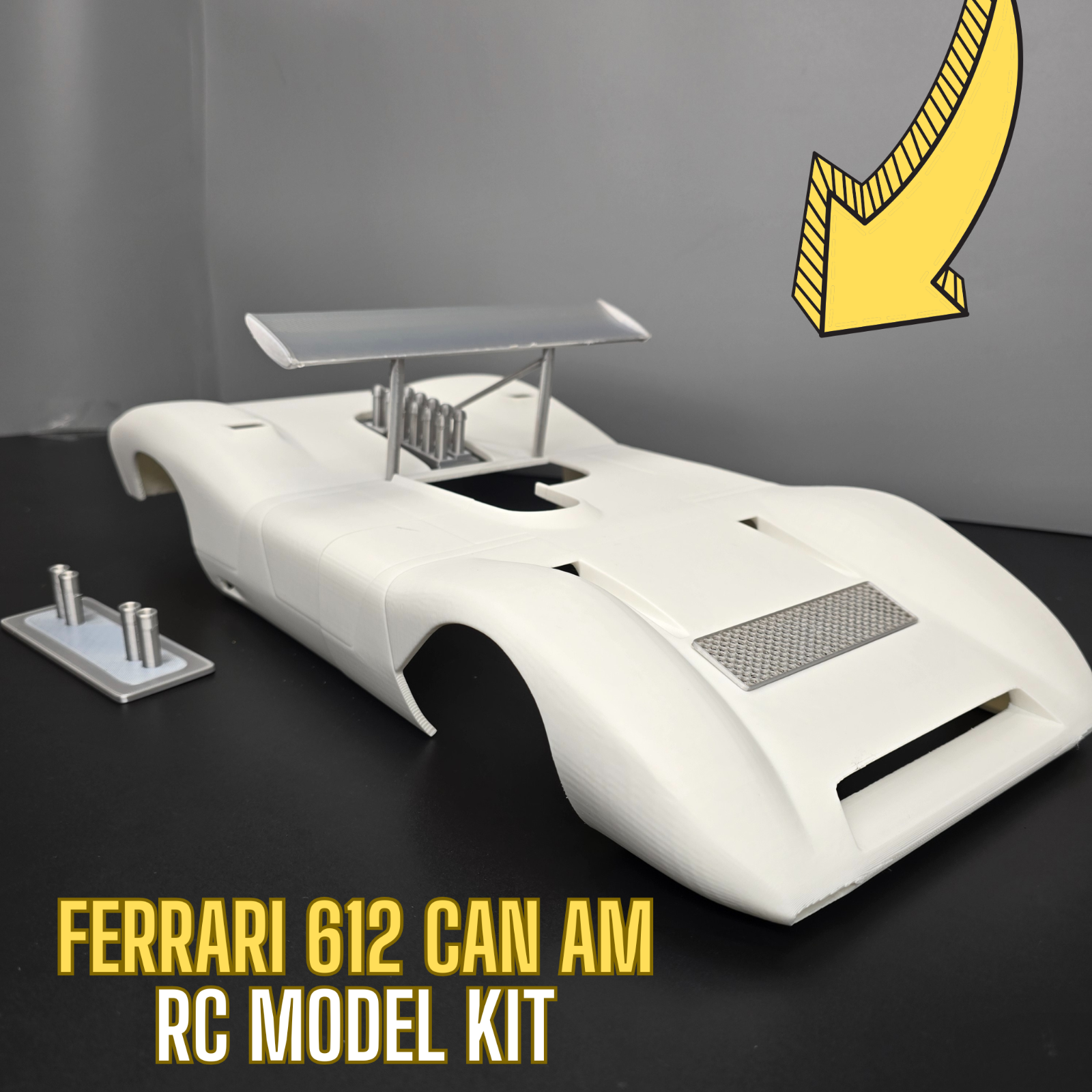 RC Car Ferrari 612 Can Am 1:10 Scale - Model 1/10 Body Shell 3D Printed ...