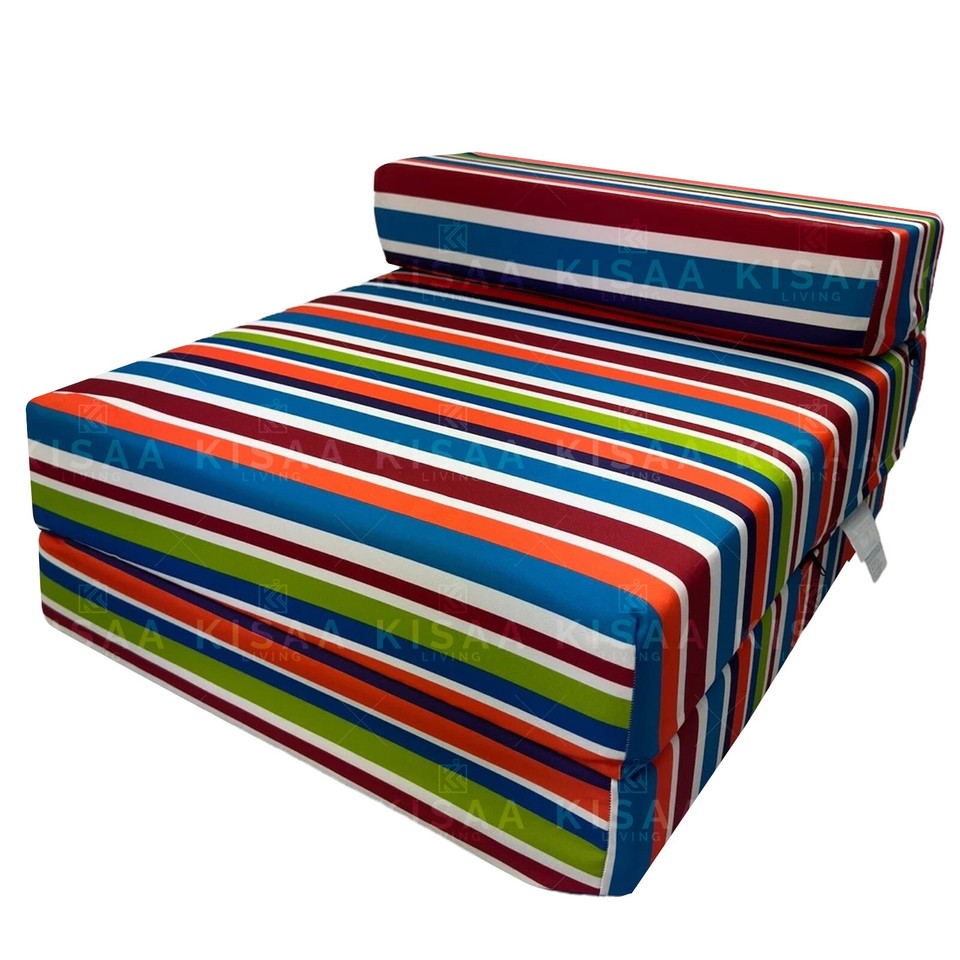 Fold Out Single Chair Z Bed Sofa Guest Futon Chair Bed Lounger Mattress ...