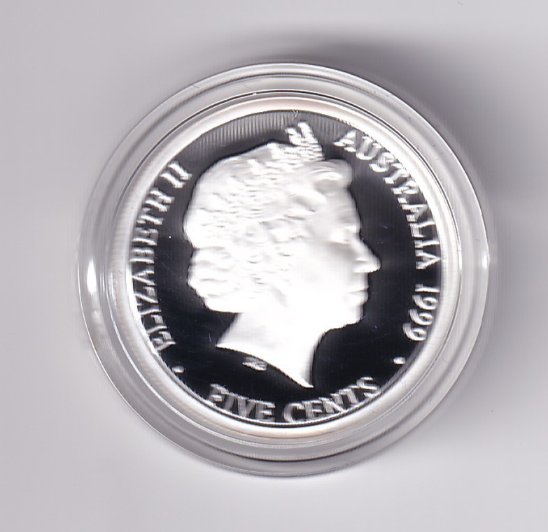 AUSTRALIAN 1999 MASTERPIECES IN SILVER 5 CENT HALF PENNY FINE PROOF ...