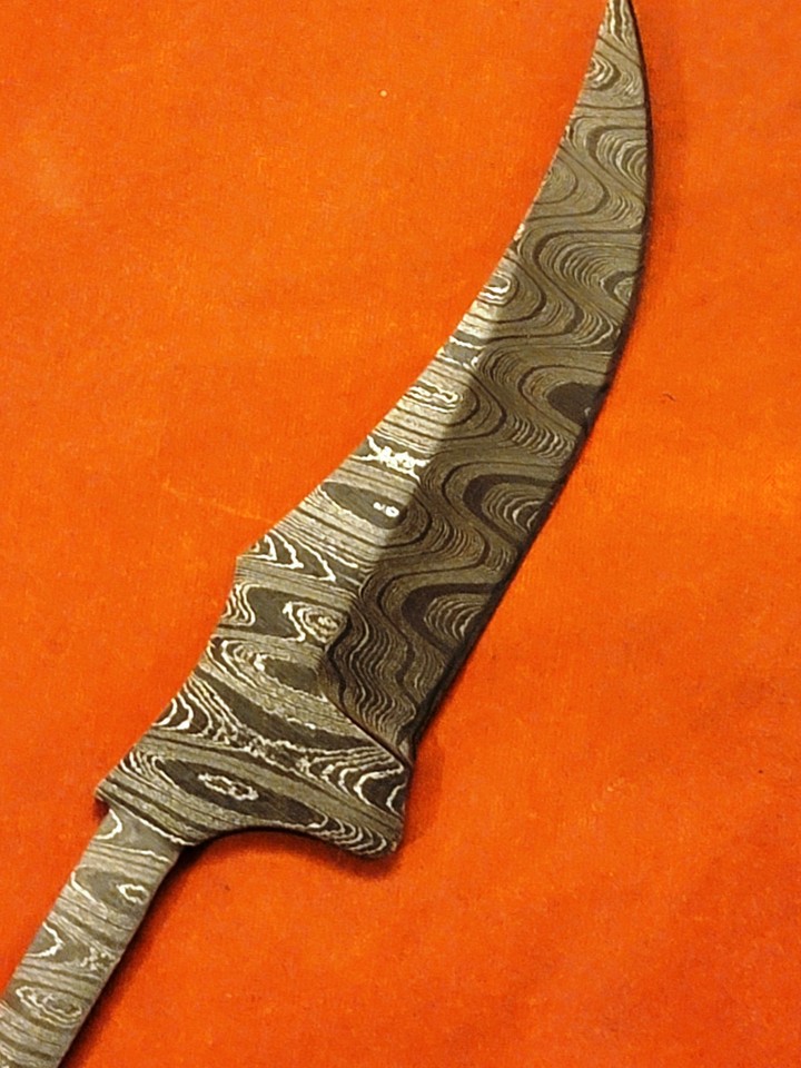 ALABAMA DAMASCUS STEEL BILLET BLADE BLANK, KNIFE MAKING SUPPLIES - 6-7/ ...