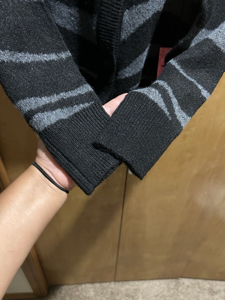 NWT Wicked Striped Graphic Cardigan Sweater Size M Paul Tazewell M ...