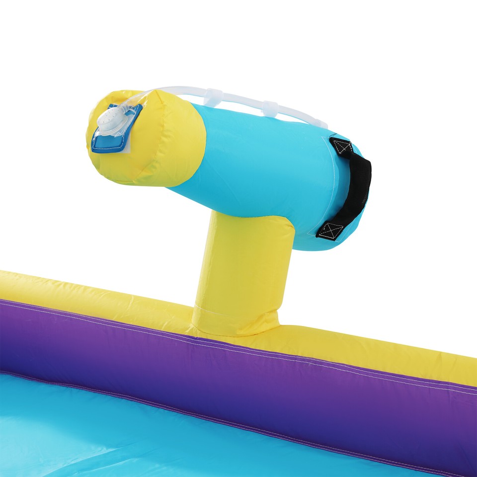Inflatable Water Double Slide Bounce House Splash Pool Climb Blower ...