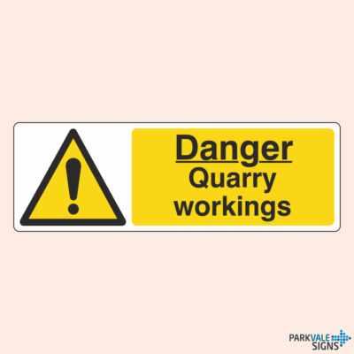 Danger Quarry Workings Construction Sign | eBay