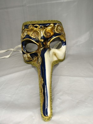 Hand Crafted VENETIAN OPERA MASK Authentic Italian Masquerade Bird-Beak ...