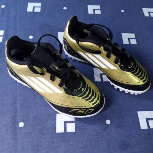 Adidas Messi F50 Club Turf Soccer Shoes - Gold 10.5K US / 10K UK IG9297 ...