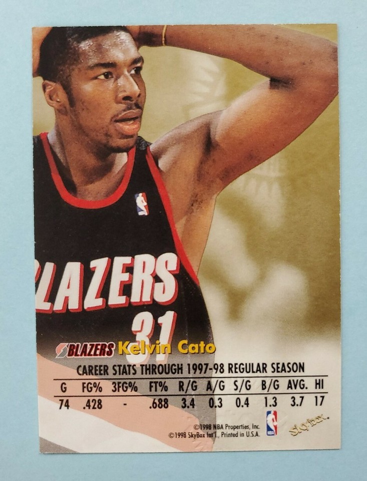 1998/99 Skybox Autographics Kelvin Cato Auto Autographed Card | eBay