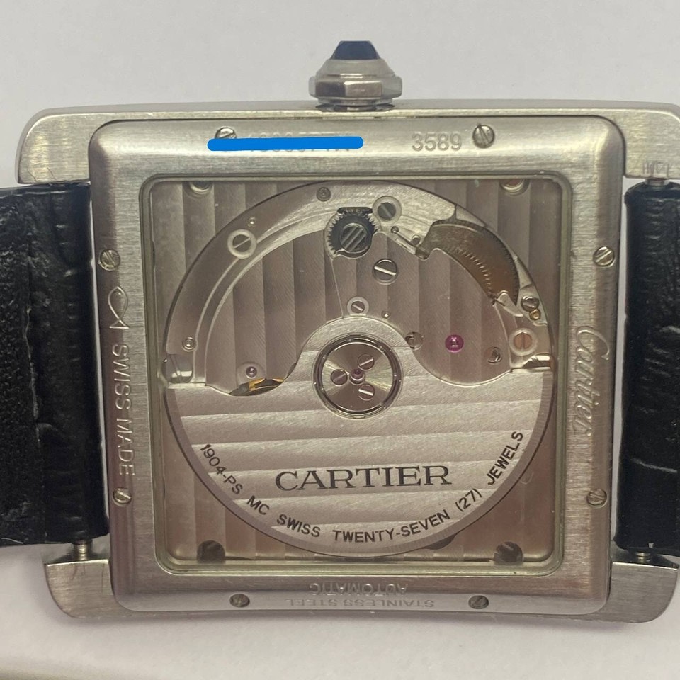 CARTIER TANK MC REF 3589 RECTANGLE AUTOMATIC MOVEMENT 34MM DATE ...
