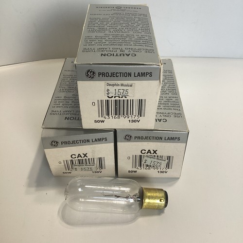 3 Each CAX 50W 120V NEW Photo Projection LIGHT BULB LAMP Projector GE ...