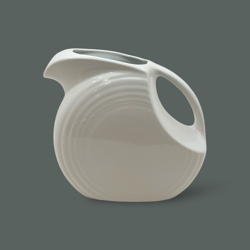 Vintage White Fiestaware Disc Pitcher Water Jug | Made In USA | 64 Oz ...