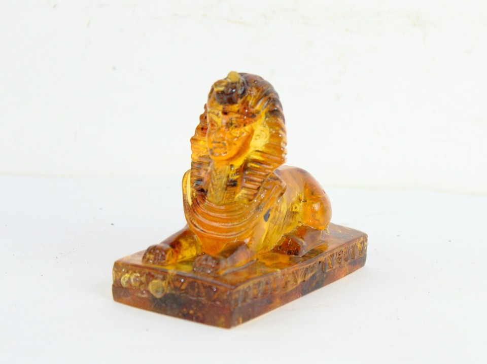 Rare Ancient Egyptian Antique Amber Statue of Great Sphinx Egyptology ...