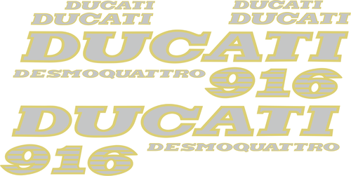kit compatible with Ducati 916 tuxoquattro compatible DECALS stickers ...