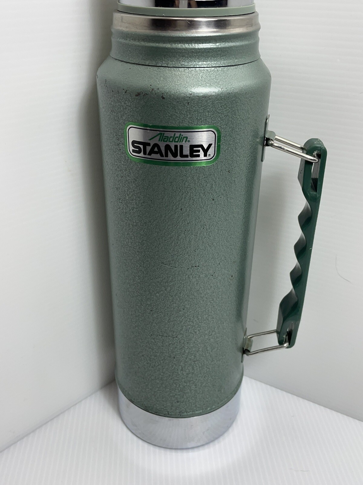 Stanley Aladdin Vtg Steel Vacuum Thermos Pour Through Stopper Quart ...
