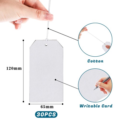 300 Pcs Price Tags with String Luggage Message Labels Tie on Bags ...