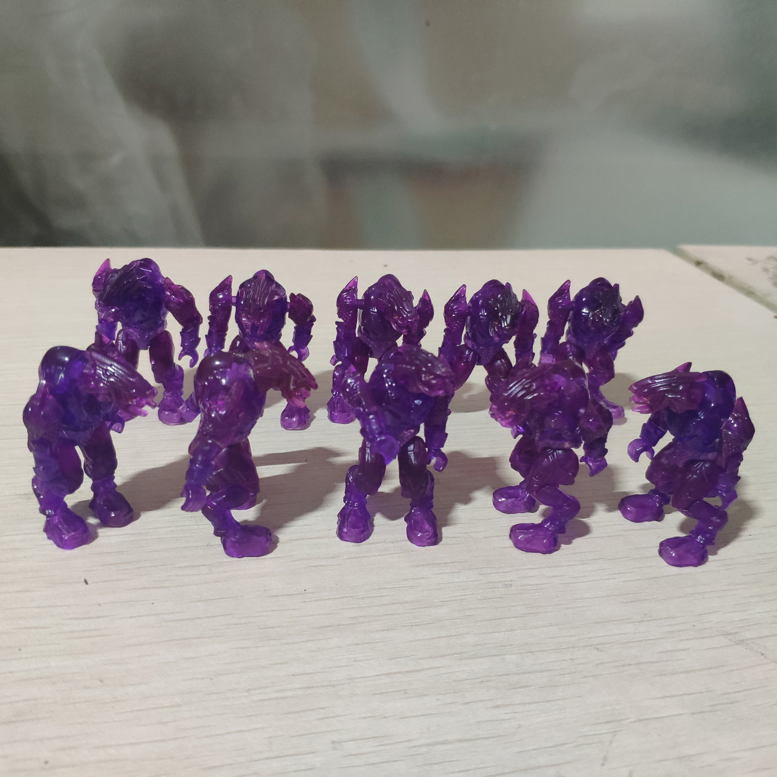 Lot of 10pcs Halo Mega Bloks Covenant Translucent Purple Combat Elites ...