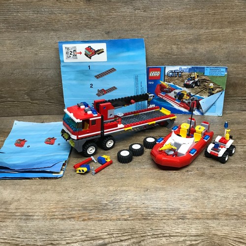 Lego 7213 Off-Road Fire Truck & Fireboat W/Instruction Manual ...