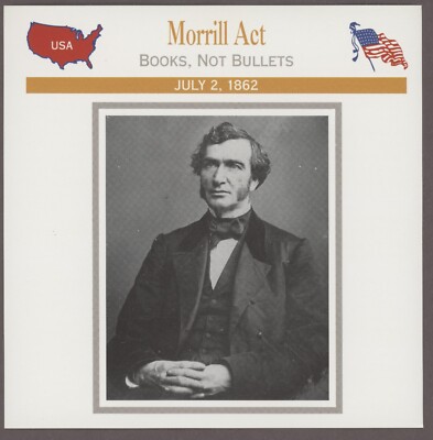 Morrill Act Atlas Civil War Card Politics Politicians | eBay