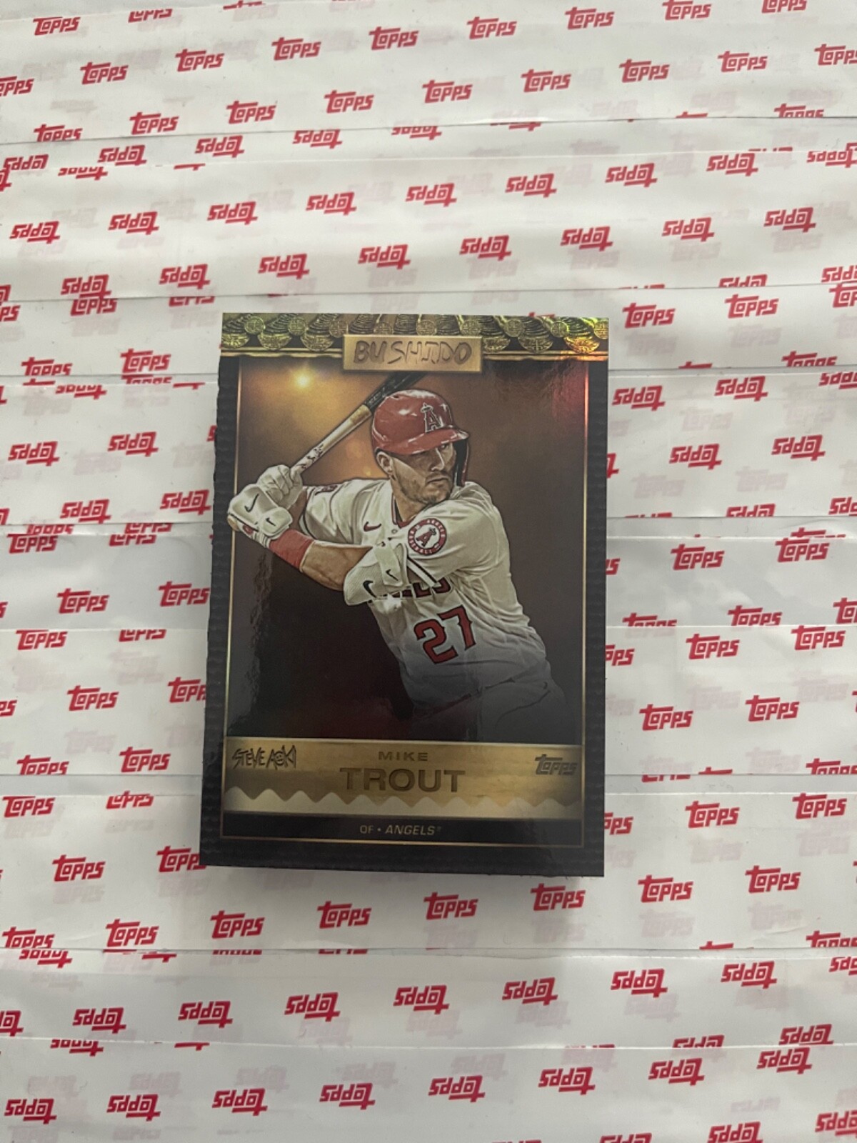 2022 TOPPS X STEVE AOKI BASEBALL PARTY WAVE 2 BUSHIDO MIKE TROUT ANGELS ...
