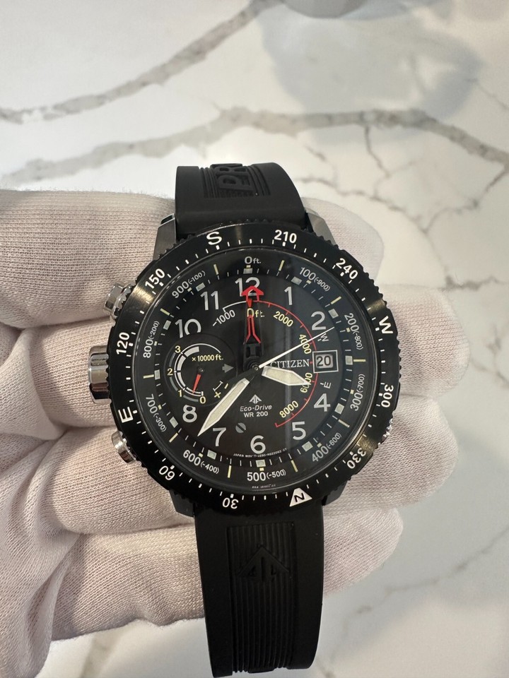 Citizen Promaster Altichron BN5058-07E Eco-Drive Titanium Watch ...