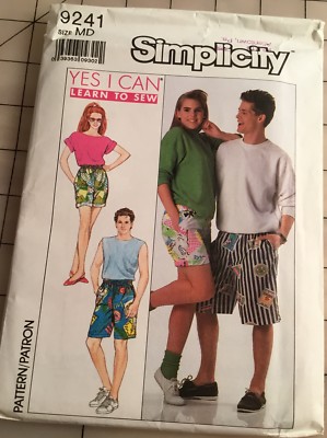Simplicity 9241 Misses or Men's Surfer Shorts Pattern -Size Medium (32 ...