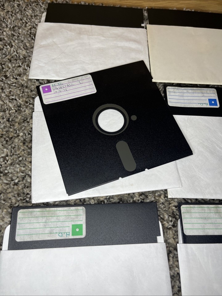 Lot of (9) 5.25" Used Vintage Floppy Disks, w/ Sleeves. | eBay