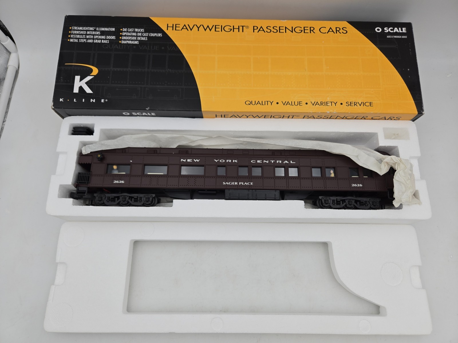 K-Line K4470-2626 18" NYC "Sager Place" Heavyweight Observation Car ...