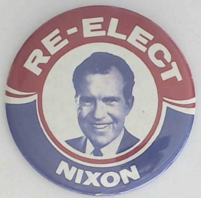 Re-Elect Nixon 3"- Red White Blue Political Campaign Pinback Button | eBay