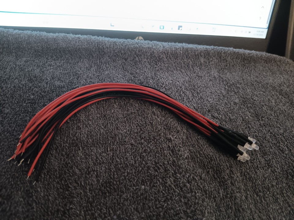 10pcs WARM WHITE DIFFUSED 12V 5mm CB Radio Bulb LED Pre Wired Lights ...