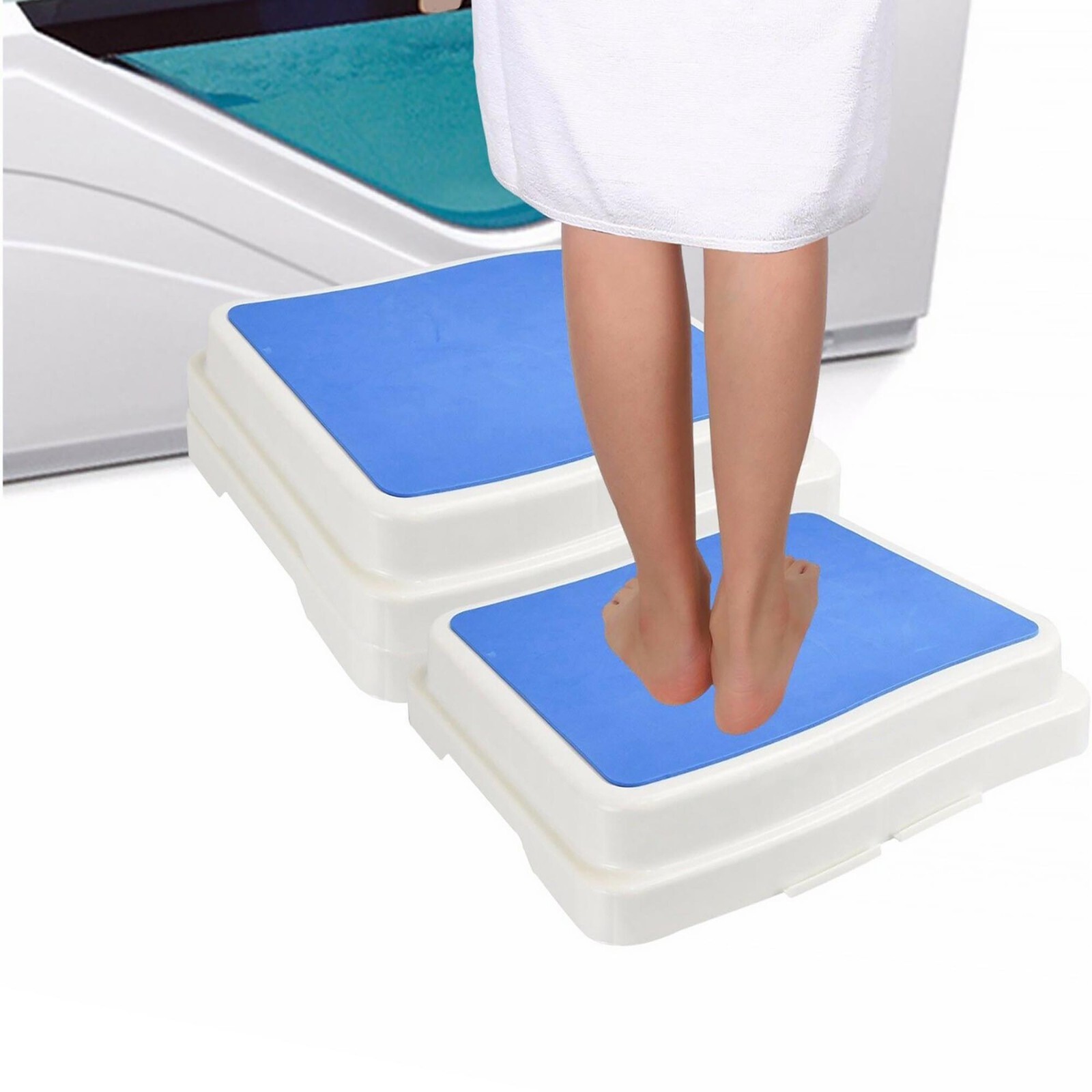 3 x SLIP RESISTANT STACK-ABLE SAFETY BATH STEP STOOL DISABILITY AID ...