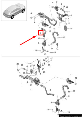 PORSCHE MACAN 95B HVAC Heizungsschlauch 95B819334 95B.819.334 NEU ...