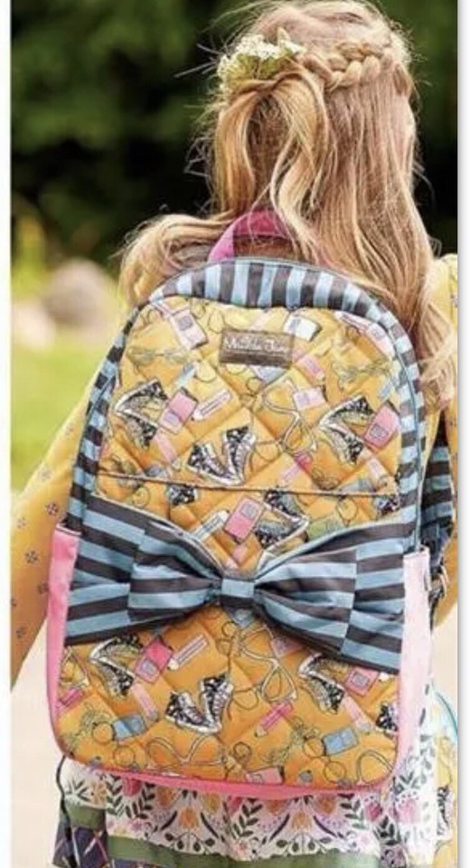 Matilda Jane MAKE THE GRADE Backpack Quilted Bow Bookbag NWT | eBay