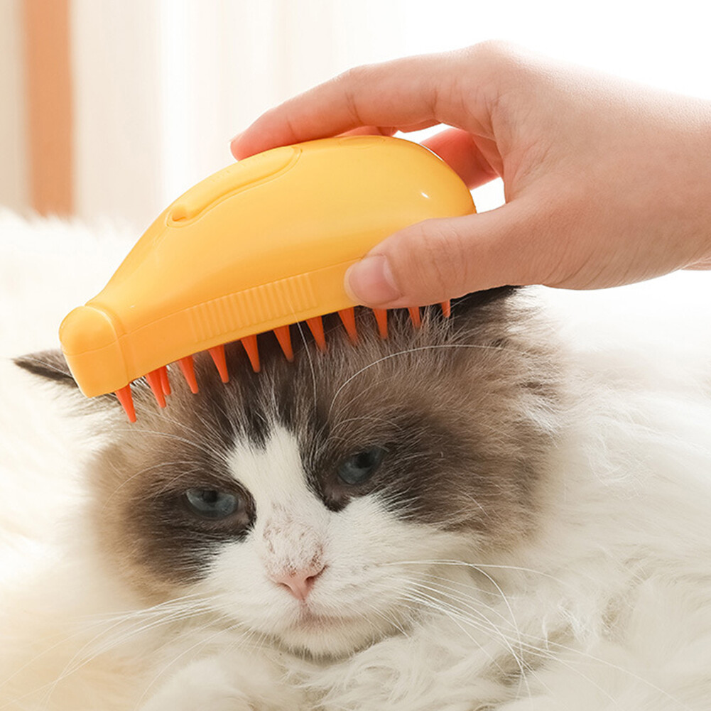 Cat Hair Steamy Brush with Spray Port for Removing Tangled Loose Hair ...