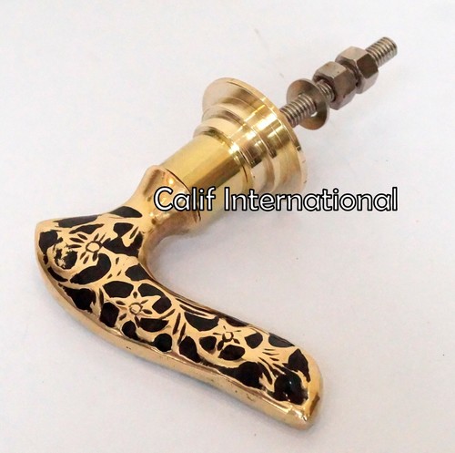 Door drawer handle brass golden handle set of two pieces with nuts ...