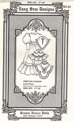 Period clothes Dress outfit French German Victorian PATTERN 17" 18 ...