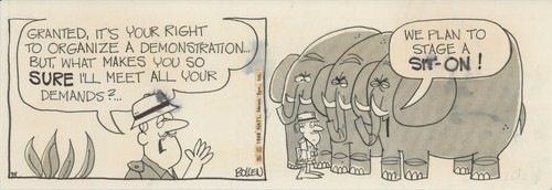 Roger Bollen Animal Crackers Original Ink Daily Comic Strip Art signed ...