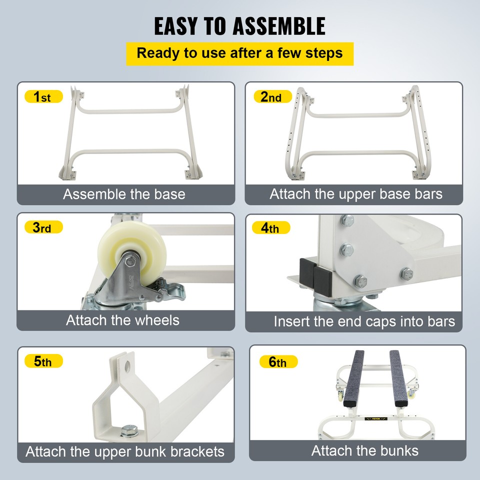 Watercraft PWC Dolly Boat Jet Ski Stand Storage Cart w/ 1000lbs ...