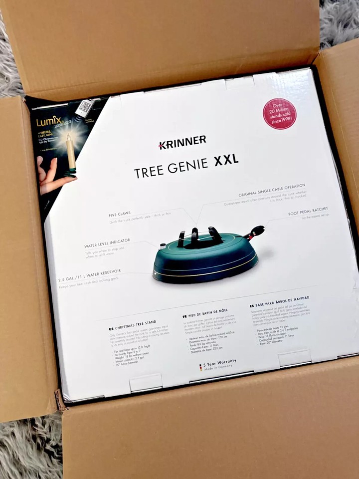 2022 Krinner Tree Genie XXL Tree Stand - Up to 12 Feet Live Trees ...