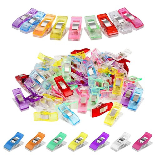 Plastic Sewing Clips For Fabric Craft Quilting Knitting Multicoloured ...