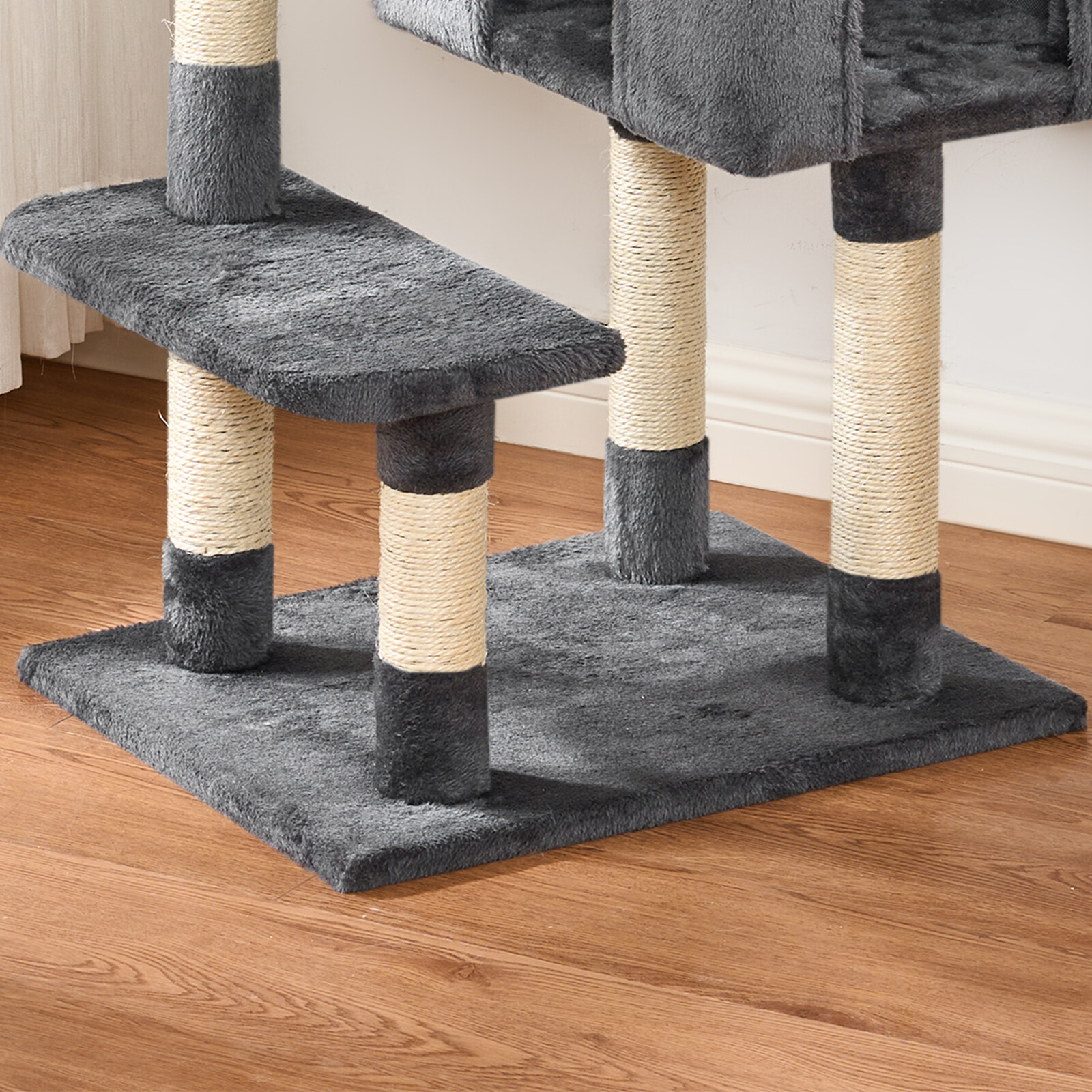 Cat Tree 100cm Cat Tower Scratching Post Climbing Tower for Indoor Cats ...